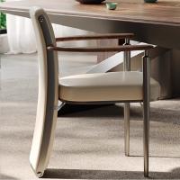 China Italian Style Wooden Dining Chair High Back Hotel Dining Chair Light Luxury OEM ODM for sale
