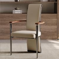 China Jersey Island Casual Single Chair Retro Genuine Leather Designer Single Seat Sofa for sale