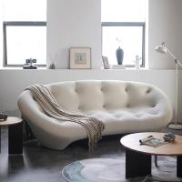 China Fabric Shell Arc Shaped Living Room Sofa Modern Sleek Design	Bedroom Leisure Sofa for sale