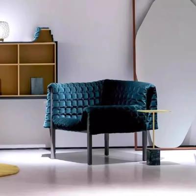 China Living Room Nordic Style Solid Wood Single Sofa Chair Custom Desgin Single Lounge Chair for sale