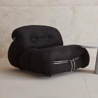 China French Retro Fabric Single Sofa Chair Lazy Lounge Chair For Living Room And Bedroom for sale