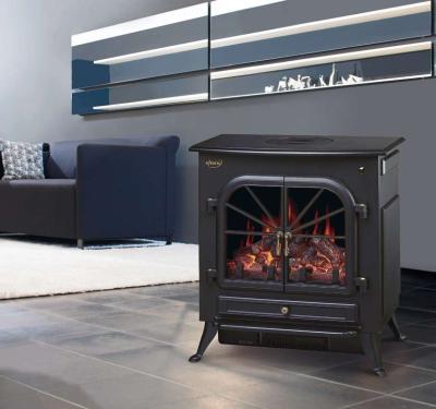 China ND-18F1 RC Wooden Freestanding Electric Fireplace Flame Heater chimenea Estufa log Stoves for sale