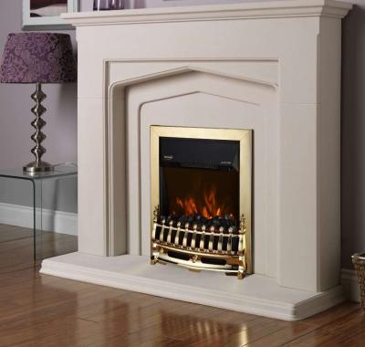 China burning electric flame effect fires fireplace stove Heater NDY-19CL chimenea Golden Insert for sale