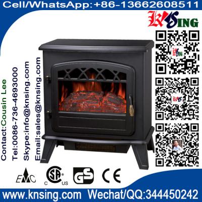 China electric fireplace heater log burning flame effect antique electric stove ND-181M best price room heater plastic log for sale