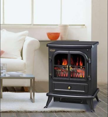 China electric fireplace heater with remote control ND-18E2 two doors mini electric stove indoor heater room heater hot sale for sale