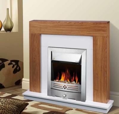 China insert or freestanding electric fireplace Heater stove NDY-19EL chimenea Silver burning flame effect  indoor heater for sale