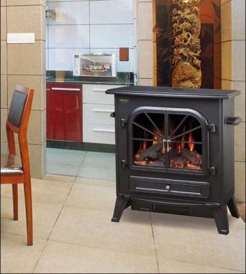 China ND-20C Wooden Freestanding Electric Fireplace Flame Heater chimenea electrica log Stoves double doors big room heater for sale