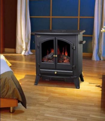 China Big MDF Freestanding Electric Fireplace Heater log stove ND-201 Flame chimenea electrica two doors indoor/room heater for sale