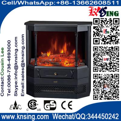 China electric fireplace heater log flame effect Roman pillar EF332A freestanding heating wire element indoor heater for sale