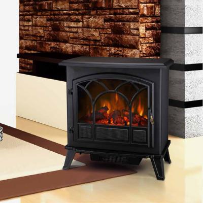 China ND-182M Cheap Freestanding Electric Fireplace Flame Heater chimenea electrica log Stoves flame effect big size for sale