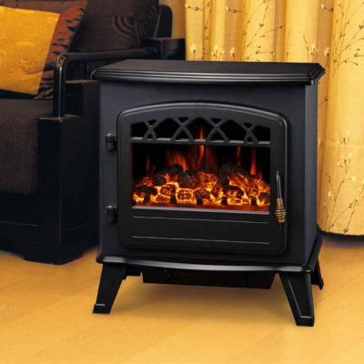 China electric fireplace heater log burning flame effect antique electric stove ND-181M cheap room heater indoor heater for sale