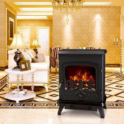 China electric fireplace heater log LED burning flame effect antique electric stove ND-188T cheap room heater indoor heater for sale