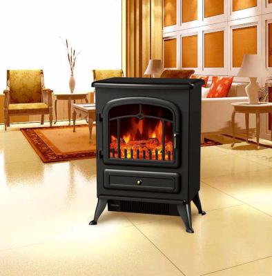 China electric fireplace heater log burning flame effect antique electric stove ND-180M cheap space heater indoor heater for sale
