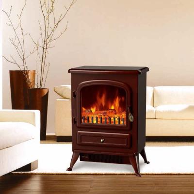 China electric fireplace heater log burning LED flame effect antique electric stove ND-180ML cheap space heater indoor heater for sale
