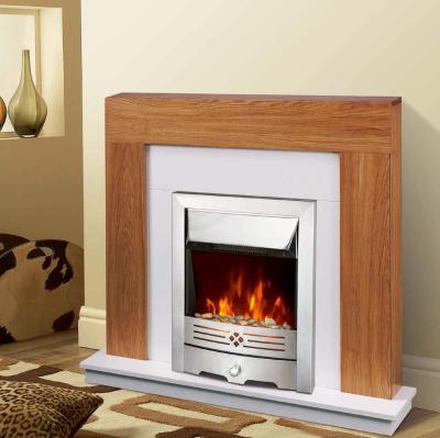 China insert or freestanding electric fireplace Heater stove NDY-19EL chimenea Silver burning flame effect  indoor heater for sale