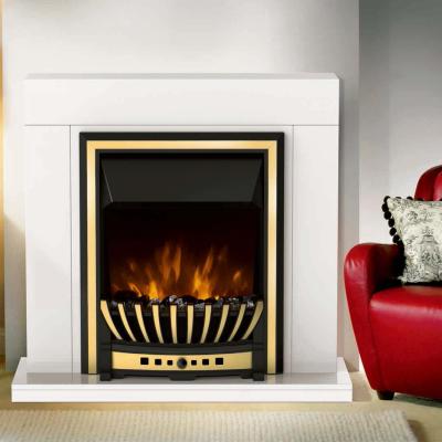 China insert or freestanding electric fireplace Heater stove NDY-19FR chimenea Silver remote control flame effect room heater for sale