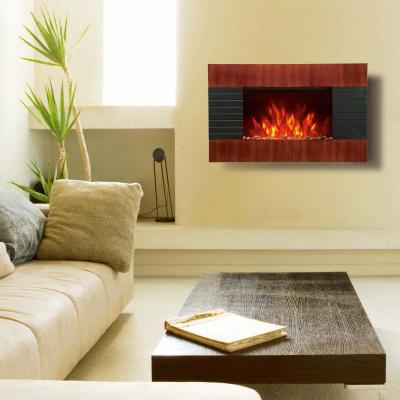 China Wall Mounted Electric Fireplace Heater Wooden Base flame EF423S/EF423SL/EF423SLB LED  flame 35