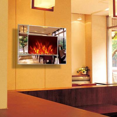 China Wall Mount Electric Fireplace Heaters Mirror Base LED EF452S/EF452SL/EF452SLB remote control pebbles flame room heater for sale