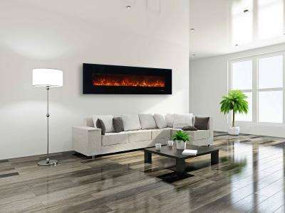 China long linear wall mounted electric fireplace classic flame felicity real coal fuel effect modern real flame decor home for sale