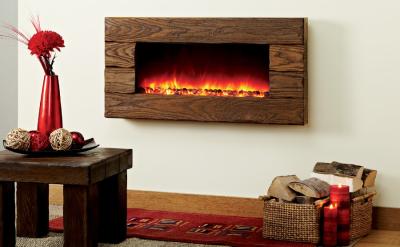 China wooden front panel electric fireplace heater Modern Flames wall mounted big size real coal log fuel decor home for sale