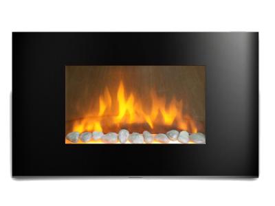China EF-11C Small Curved Wall Mount Electric Fireplace Heater pebbles stone LED flame TV style base stand room heater for sale
