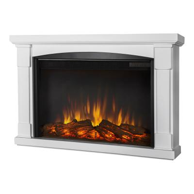 China wall mounted fireplace with mantel LED lights flame effect realistic log fuel insert indoor heater decorating home for sale