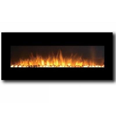 China Wall Mounted Electric Fireplace Heater black front LED flame log effect WF-1370 indoor/room heater remote control for sale