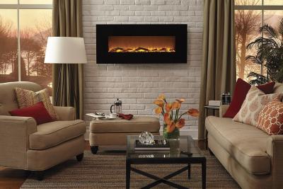 China led flame electric  fireplace wall mount TV heater remote control 50