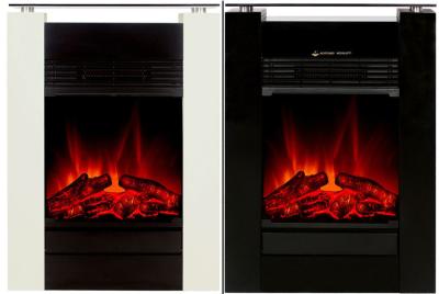 China insert electric fireplace MDF mantel and tempered glass table modern stove KNSING for sale