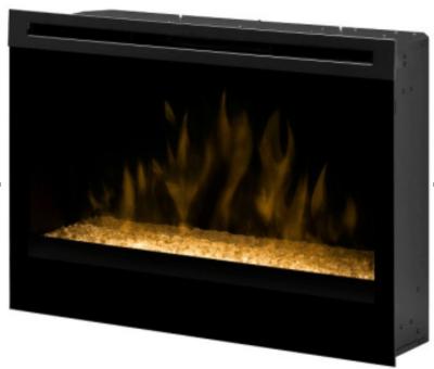 China EF-25C  electric fireplace LED flame crystal stone fuel built in firebox with trim for TV living room for sale