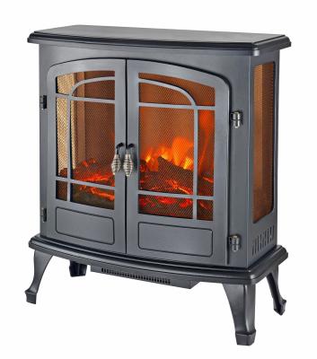 China 3 sided Big Freestanding Electric Fireplace  SF-28 real log LED flame Indoor heater for sale