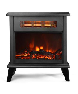 China Freestanding Electric Fireplace SF-1323 infrared quartz fan heater burning log LED flame for sale