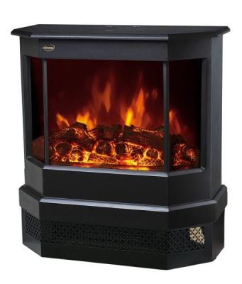 China Wooden Stove Fireplace Space Room Heater 3 Sided Log flame effect EF330 best sell Ningbo Manufacturer Black cast for sale