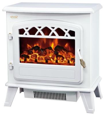 China electric fireplace heater log burning flame effect antique stove ND-181M cheap space room heater white housing for sale