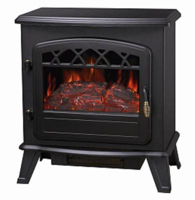 China electric fireplace heater log burning flame effect antique stove ND-181M cheap space room heater black cast for sale