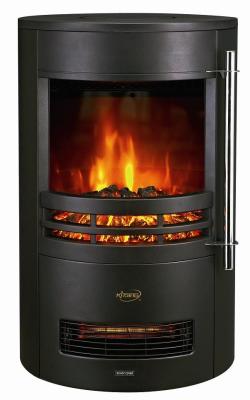 China electric fireplace heater New LED flame effect real log antique stove ND-189B freestanding black cast space room heater for sale