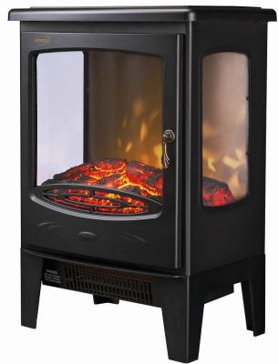 China electric fireplace heater ND-18D3C-T 3SIDED flame effect antique stove  cheap space room heater black cast for sale
