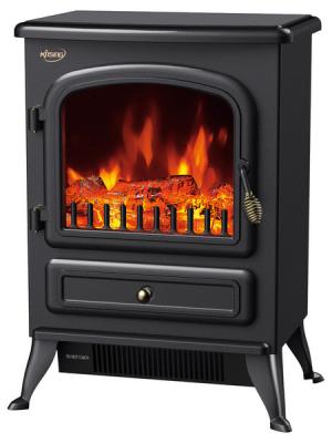 China electric fireplace heater ND-180MB Metal housing antique stove cheap space heater indoor heater two door option for sale