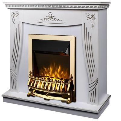 China insert or freestanding electric fireplace Heater stove NDY-19CR chimenea remote control Silver  golden color room heater for sale