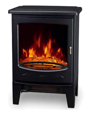 China electric fireplace heater ND-18D3PL log burning LED flame effect antique stove  cheap space room heater black cast for sale