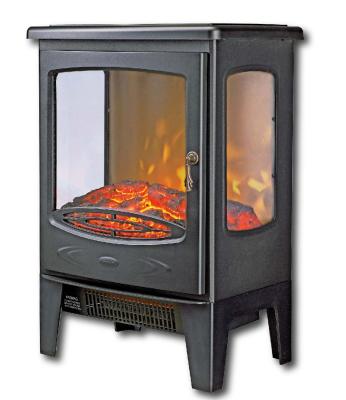 China electric fireplace heater ND-18D3CL 3SIDED LED flame effect antique stove  cheap space room heater black cast for sale