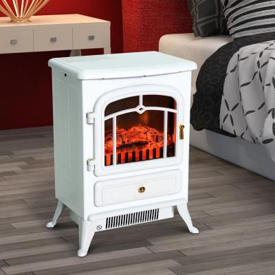 China electric fireplace stove ND-180M Metal housing stove cheap space heater indoor two door style white housing for sale