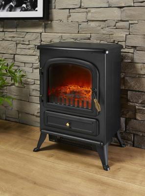 China electric fireplace heater ND-180M Metal housing antique stove cheap space heater indoor/room two door option for sale