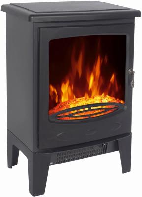 China electric fireplace stove ND-18D3PL log burning LED flame effect cheap space room heater black cast for sale