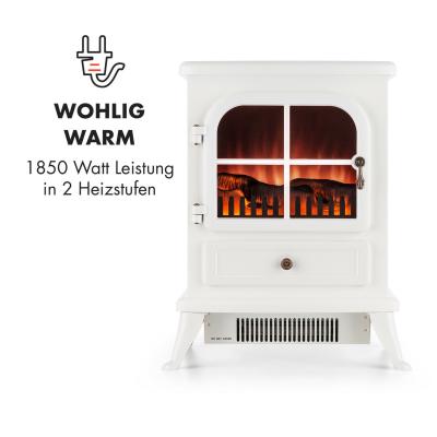 China electric  fireplace stove ND-18D1 log burning flame effect fires WHITE cheap China Manufacturer Certificate approval for sale