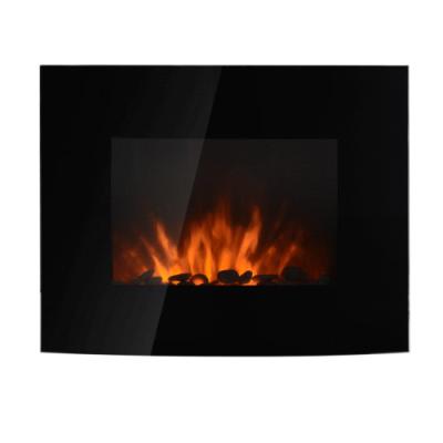China Wall Mount Electric Fireplace Curved pebbles LED flame EF453SLB stone room heater 7 COLOR BACK LIGHT CHINA MANUFACTURER for sale