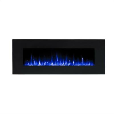 China Wall Mounted Electric Fireplace black front WF-1350 indoor/room heater MULTI COLORFUL LED Flame LOG/CRYSTAL STONE FUEL for sale