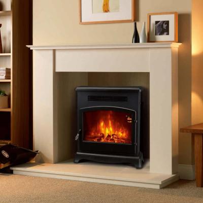 China remote control electric fireplace LED flame effect Display real log antique stove ND-185 freestanding space room heater for sale
