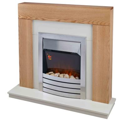 China electric fireplace suite British stove NDY-19ERI-E  MDF mantel remote control LED flame effect room heater for sale