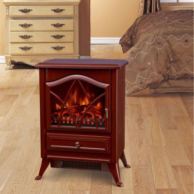 China electric fires stoves log burning flame FIREPLACE heater ND-18D2P chimenea Sentik Milton Estufa best price red finish for sale